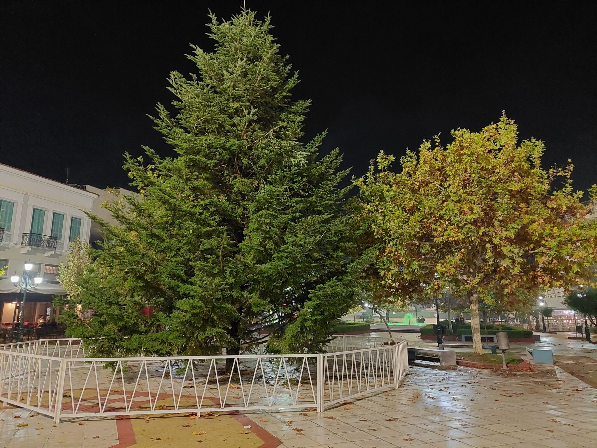 Στήθηκε το Χριστουγεννιάτικο Δέντρο του Δήμου Πύργου στην Κεντρική ...