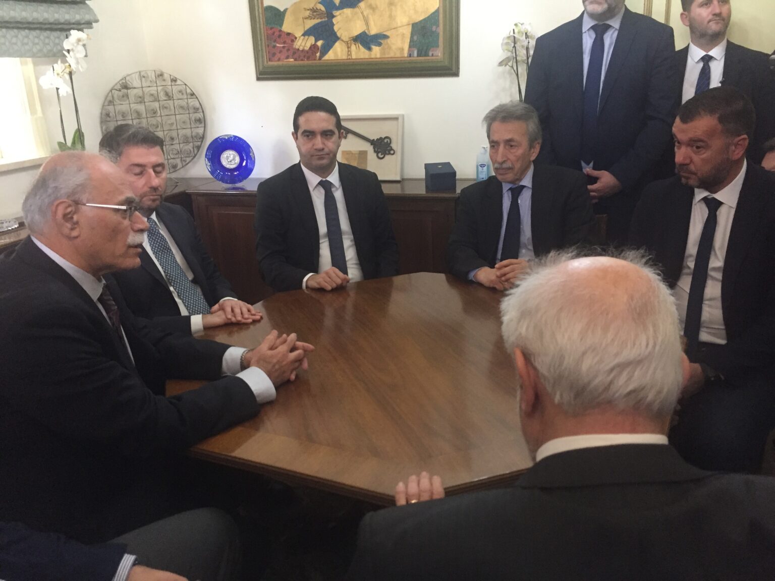 Η ΕΠΙΣΚΕΨΗ ΤΟΥ ΠΡΟΕΔΡΟΥ ΤΟΥ ΠΑΣΟΚ ΝΙΚΟΥ ΑΝΔΡΟΥΛΑΚΗ ΣΤΟΝ ΔΗΜΑΡΧΟ ΠΥΡΓΟΥ ...